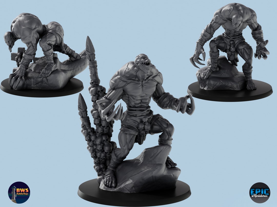 Claw Ghoul | 3 Poses | 3D Printed Tabletop Miniatures | D&D TTRPG - Etsy