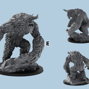 Yeti Set | 6 Poses | 3D Printed Tabletop Resin Miniatures | D&D TTRPG ...