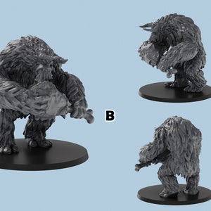 Yeti | 6 Poses | 3D Printed Tabletop Resin Miniatures | D&D TTRPG - Etsy