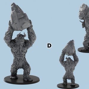Yeti Set | 6 Poses | 3D Printed Tabletop Resin Miniatures | D&D TTRPG ...