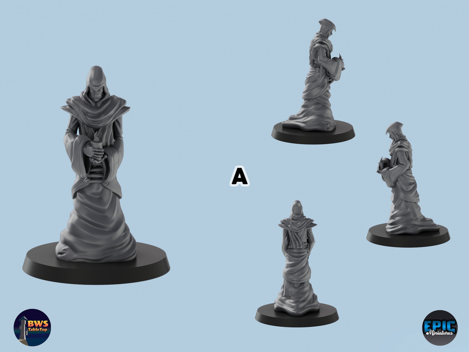 Yellow Cultist 3 Poses 3D Printed Tabletop Resin - Etsy