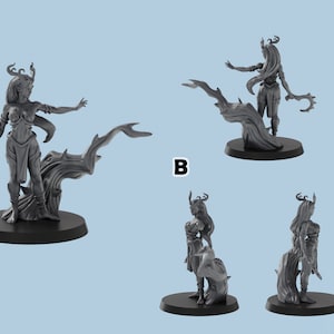 Dryad 3 Poses 3D Printed Tabletop Resin Miniatures D&D TTRPG - Etsy