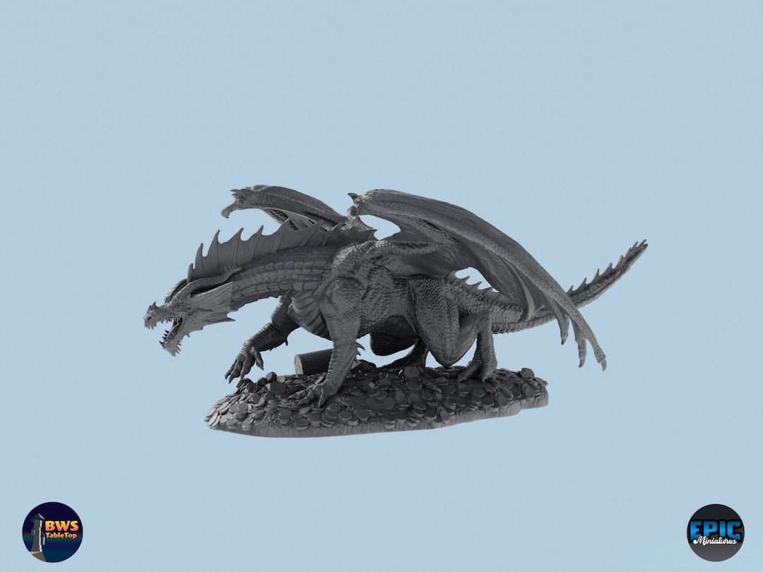 Young Red Dragon | 3D Printed Tabletop Resin Miniatures | D&D TTRPG - Etsy