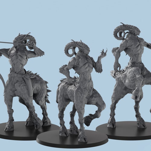 Centaur 3 Poses 3D Printed Tabletop Resin Miniatures D&D - Etsy