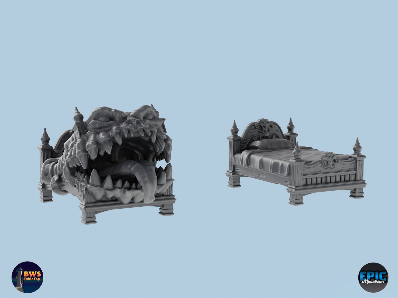 Bed Mimic Set 3D Printed Tabletop Resin Miniatures D&D - Etsy