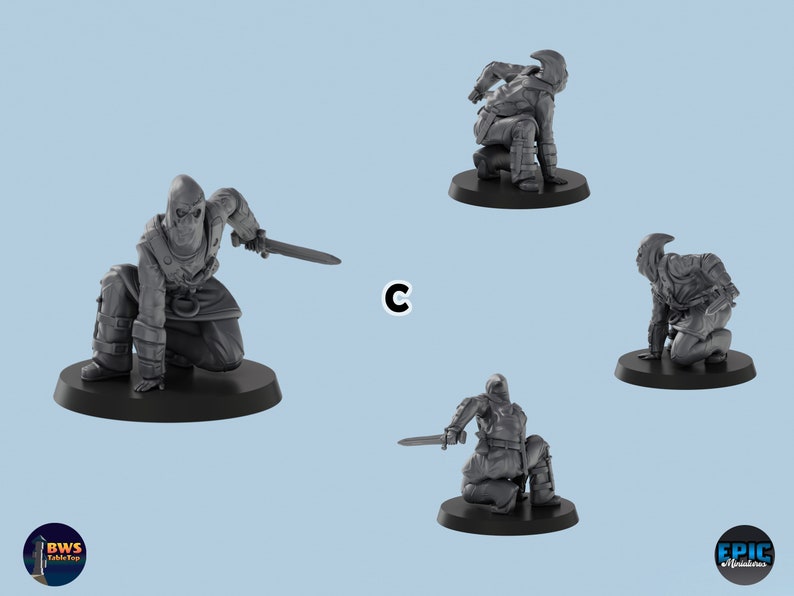 Masked Murderer 3 Poses 3D Printed Tabletop Resin - Etsy