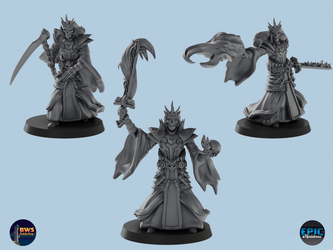 Ancient Lich | 3 Poses | 3D Printed Tabletop Resin Miniatures | D&D ...