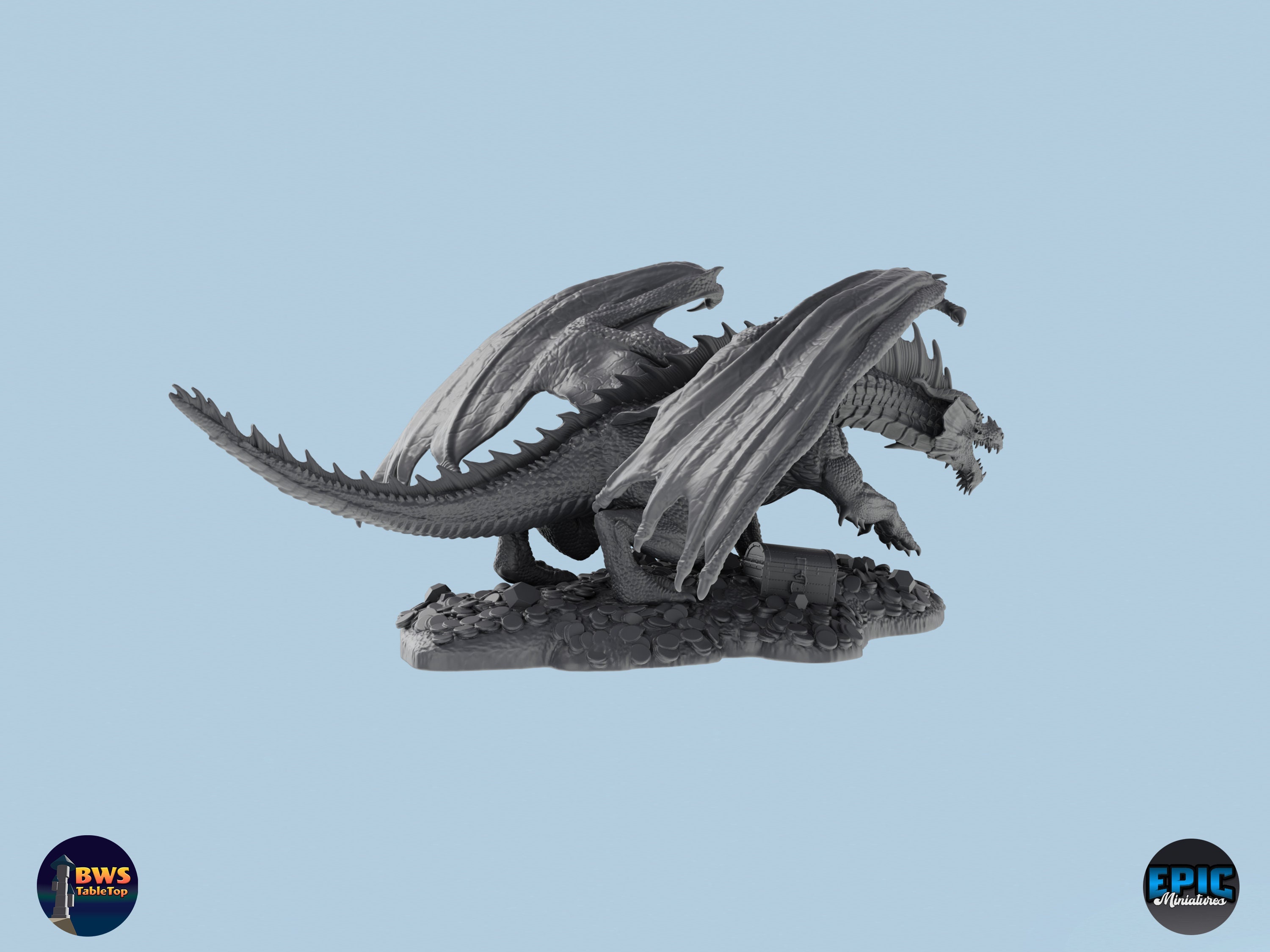 Young Red Dragon | 3D Printed Tabletop Resin Miniatures | D&D TTRPG - Etsy