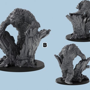 Werebear | 4 Poses | 3D Printed Tabletop Resin Miniatures | D&D TTRPG ...