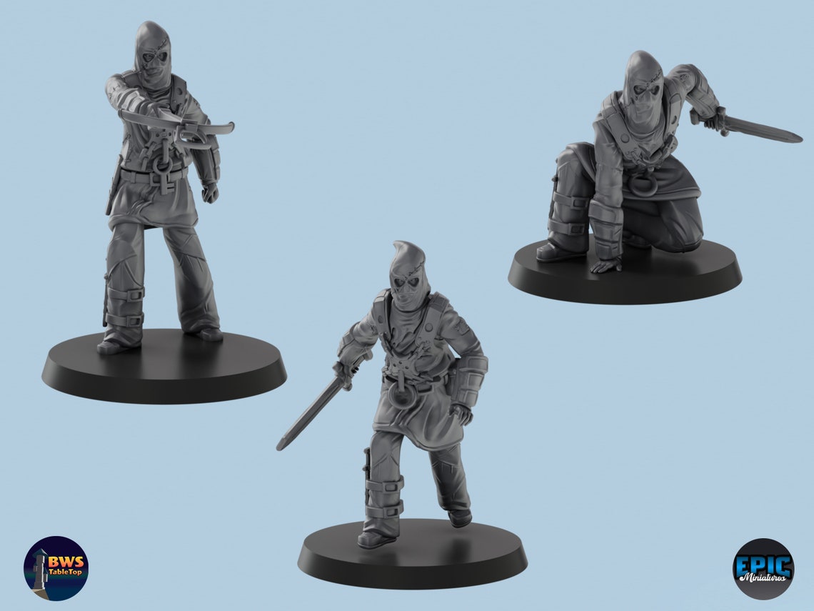 Masked Murderer 3 Poses 3D Printed Tabletop Resin - Etsy