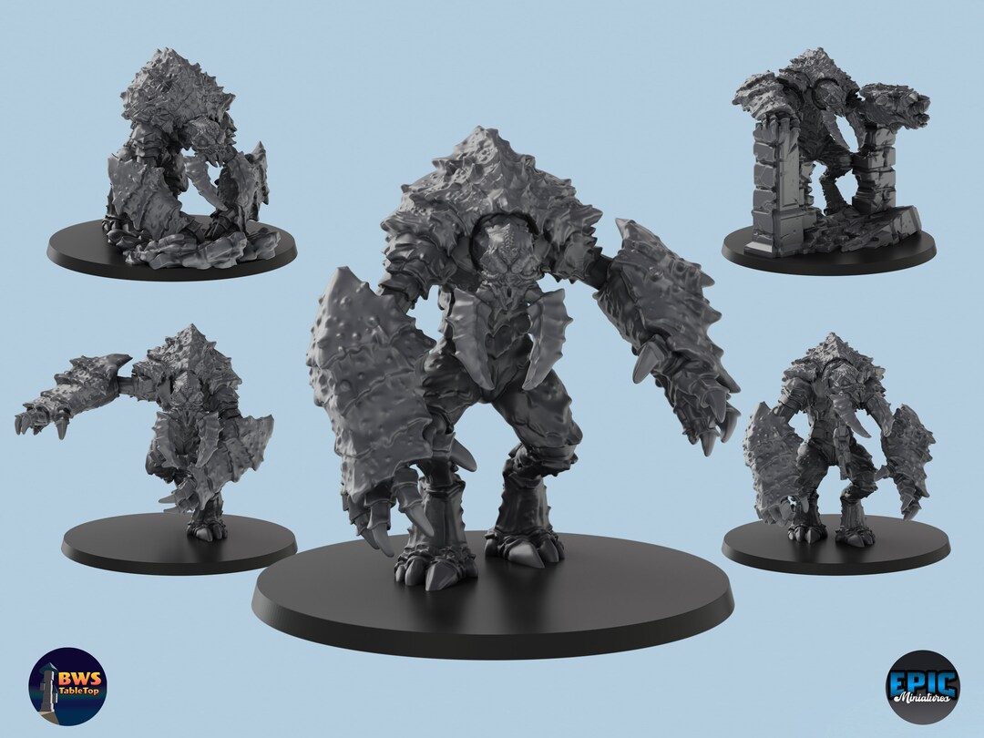 Umber Hulk | 5 Poses | 3D Printed Tabletop Resin Miniatures | D&D TTRPG ...