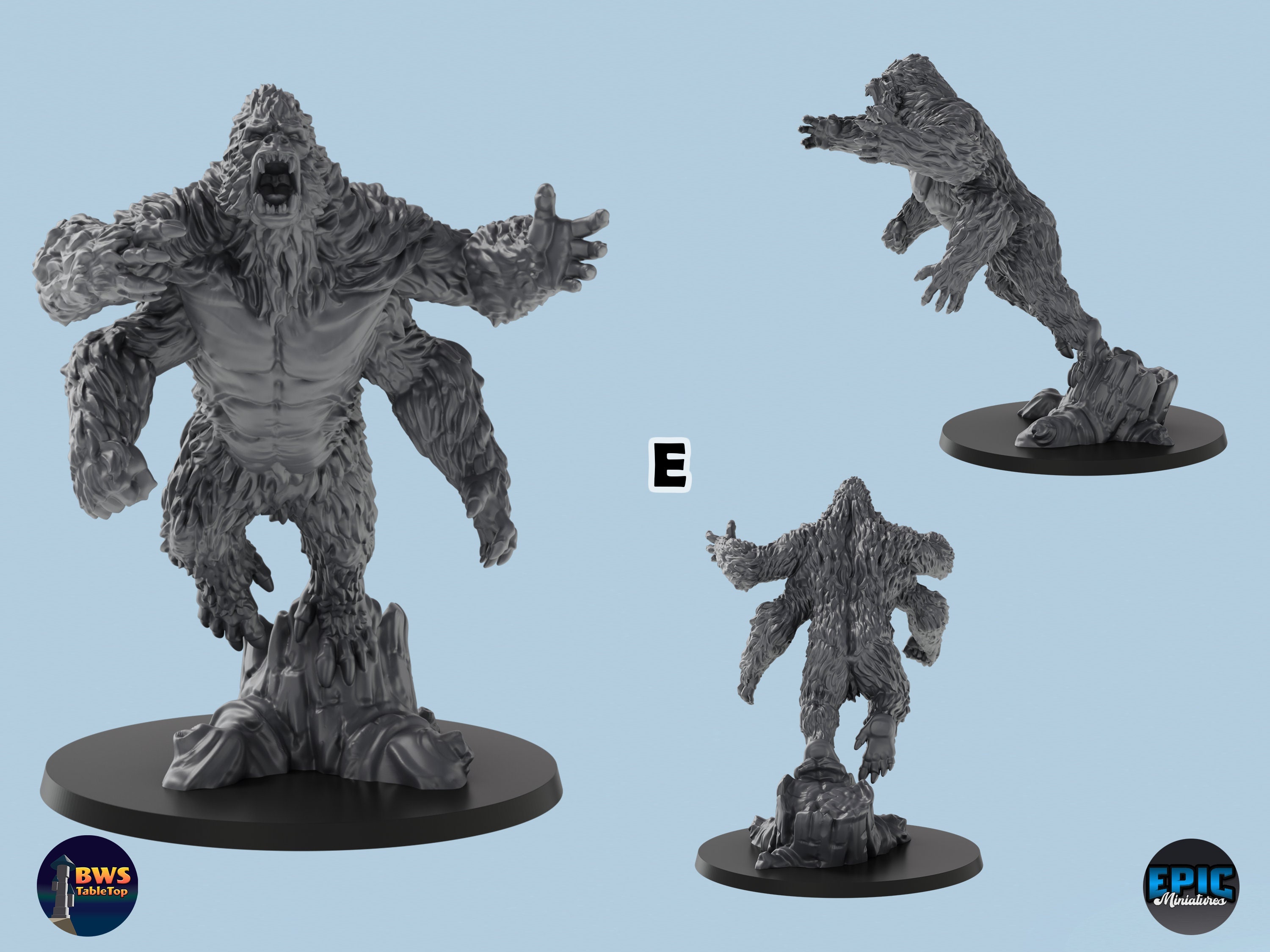 Girallon 5 Poses 3D Printed Tabletop Resin Miniatures - Etsy