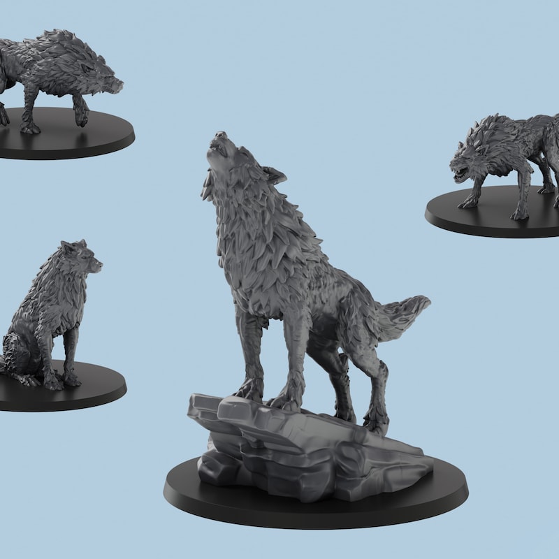 Wolf Dnd Figurines - Etsy