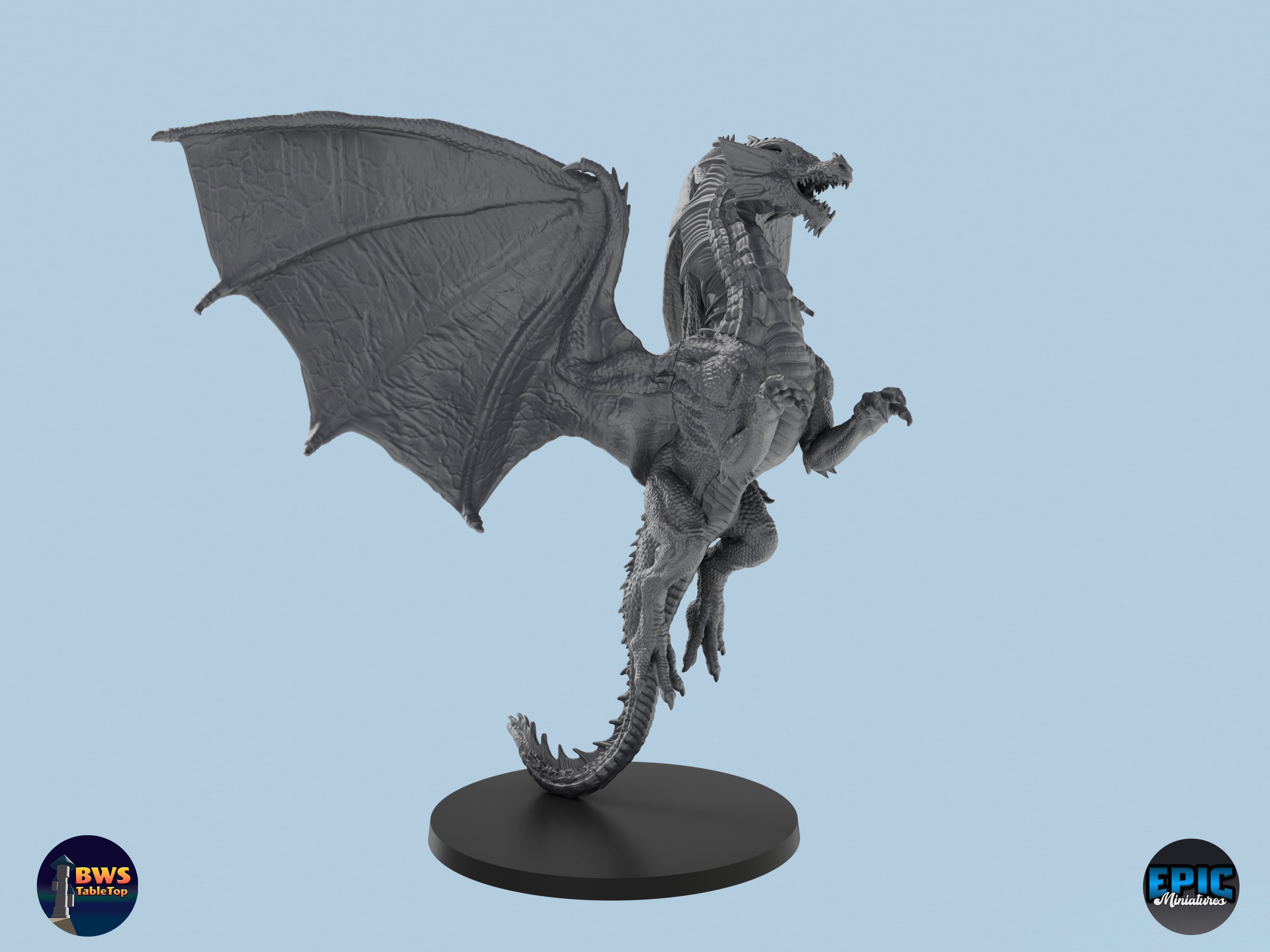 Adult Red Dragon | 3D Printed Tabletop Resin Miniatures | D&D TTRPG - Etsy