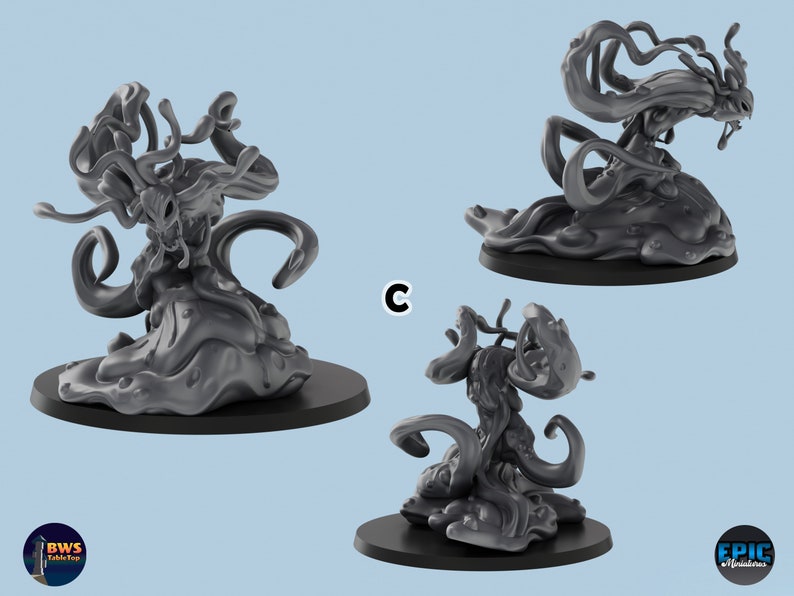 Formless Spawn 3 Poses 3D Printed Tabletop Resin - Etsy