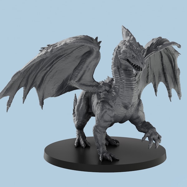 Young White Dragon Miniature - Etsy