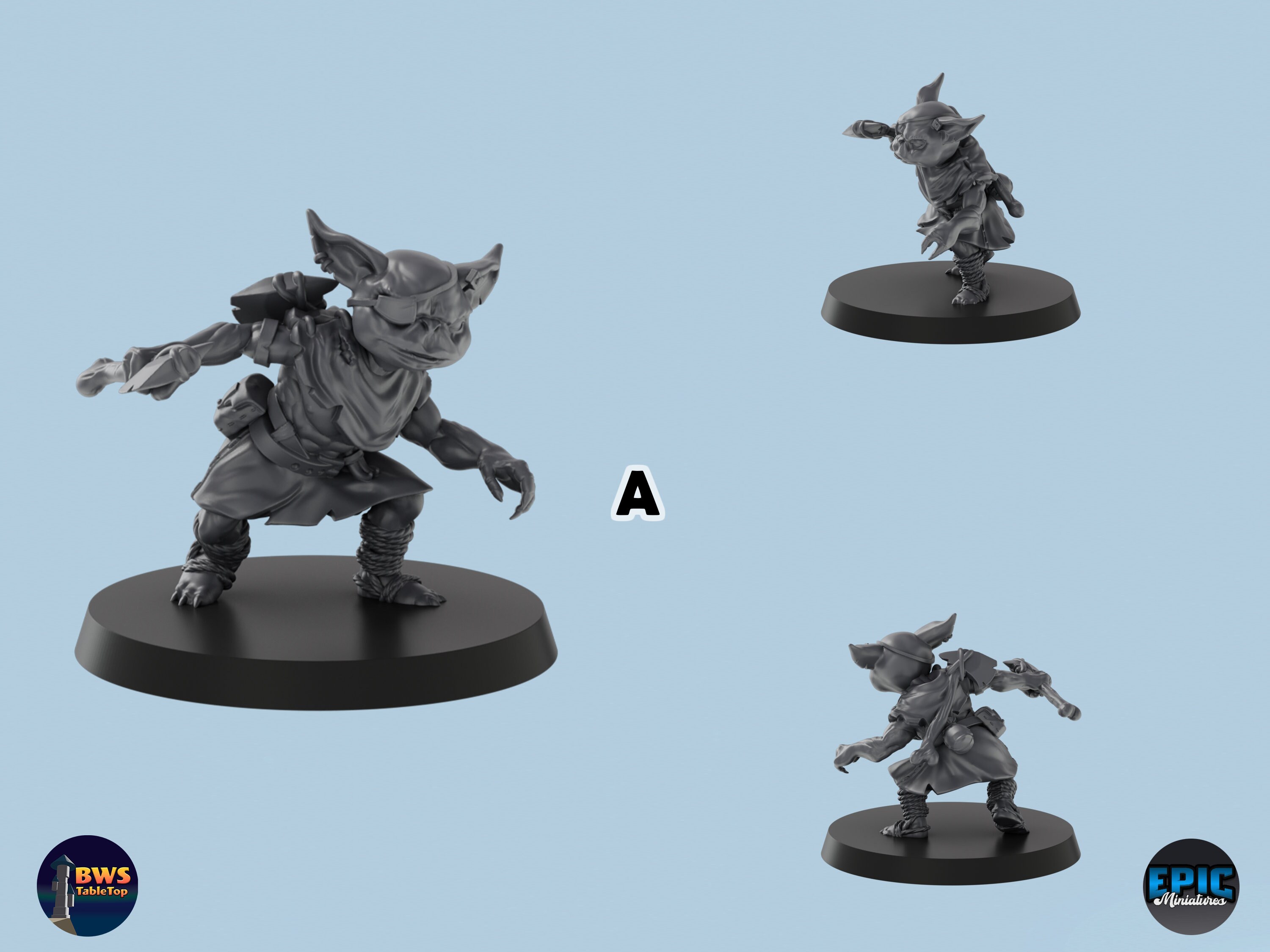 Goblin Warrior | 2 Poses | 3D Printed Tabletop Miniatures | D&D TTRPG ...