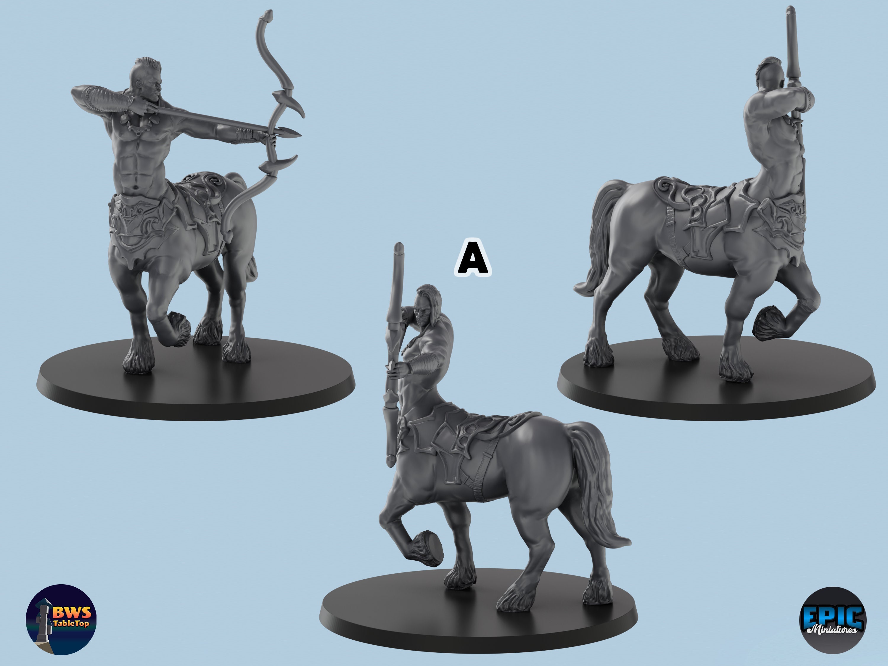 Centaur 3 Poses 3D Printed Tabletop Resin Miniatures D&D - Etsy