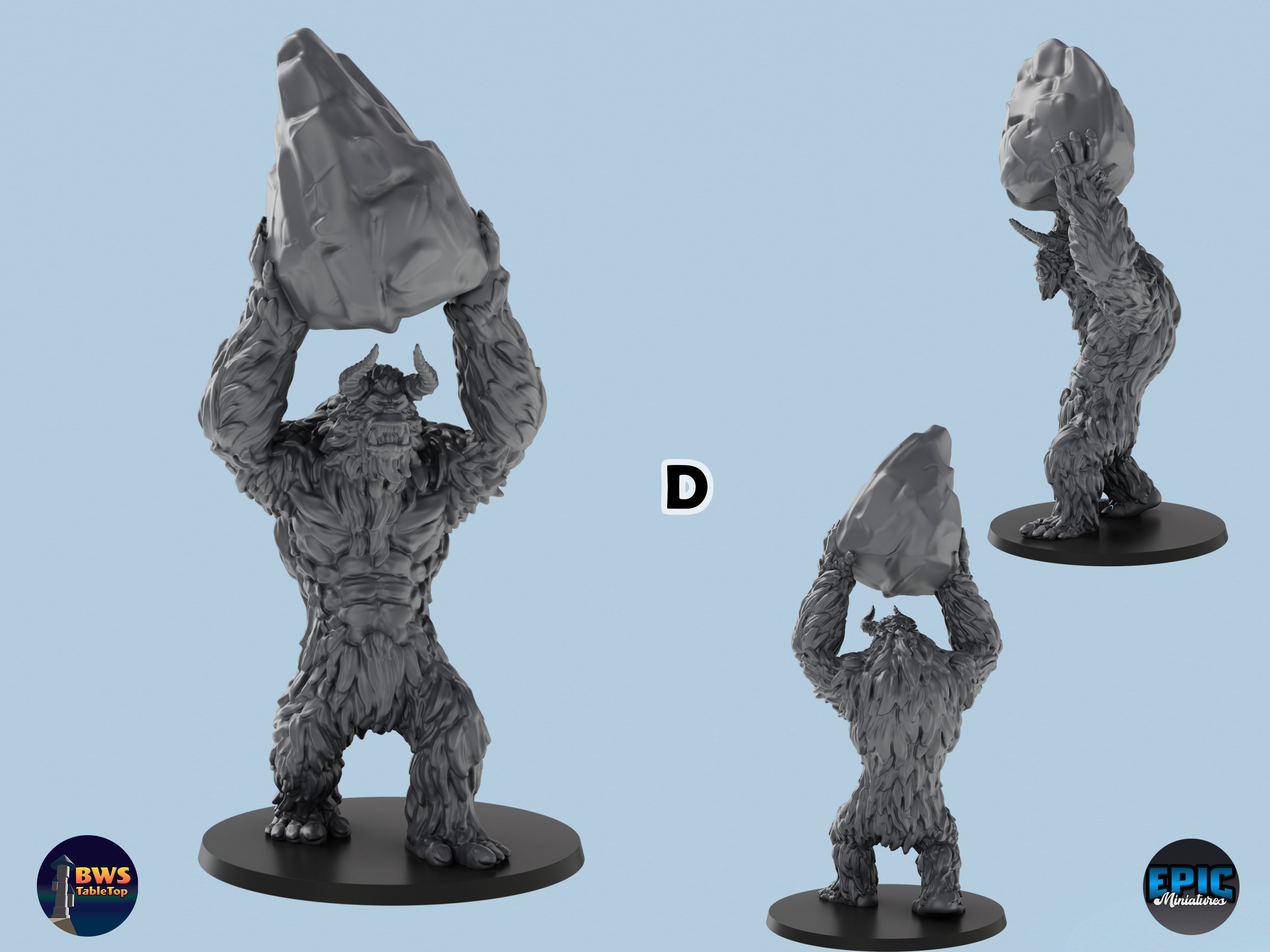 Yeti | 6 Poses | 3D Printed Tabletop Resin Miniatures | D&D TTRPG - Etsy