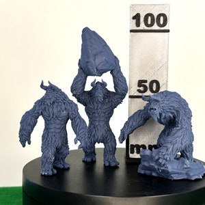 Yeti Set | 6 Poses | 3D Printed Tabletop Resin Miniatures | D&D TTRPG ...
