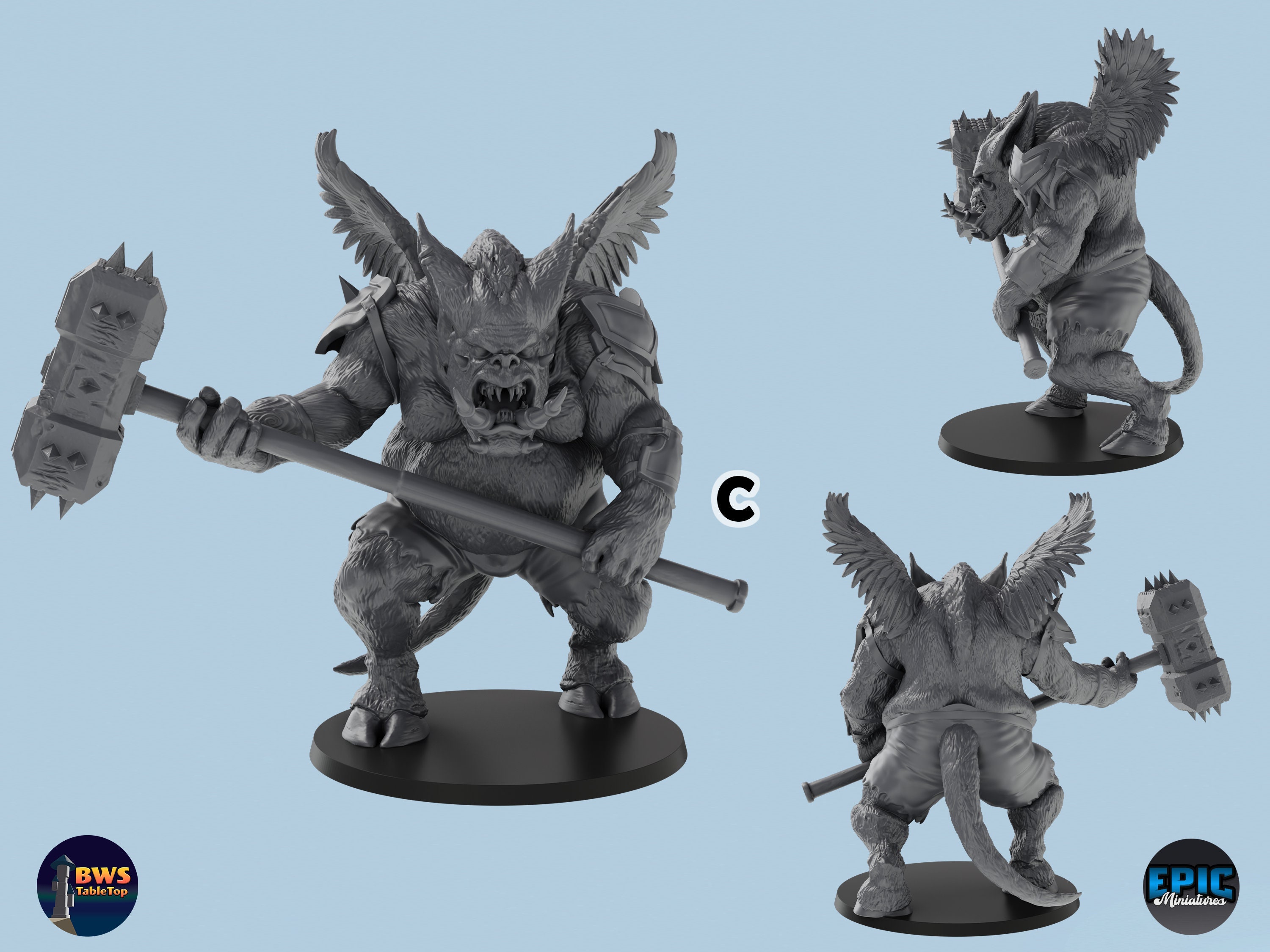 Pig Demon 3 Poses 3D Printed Tabletop Resin Miniatures - Etsy