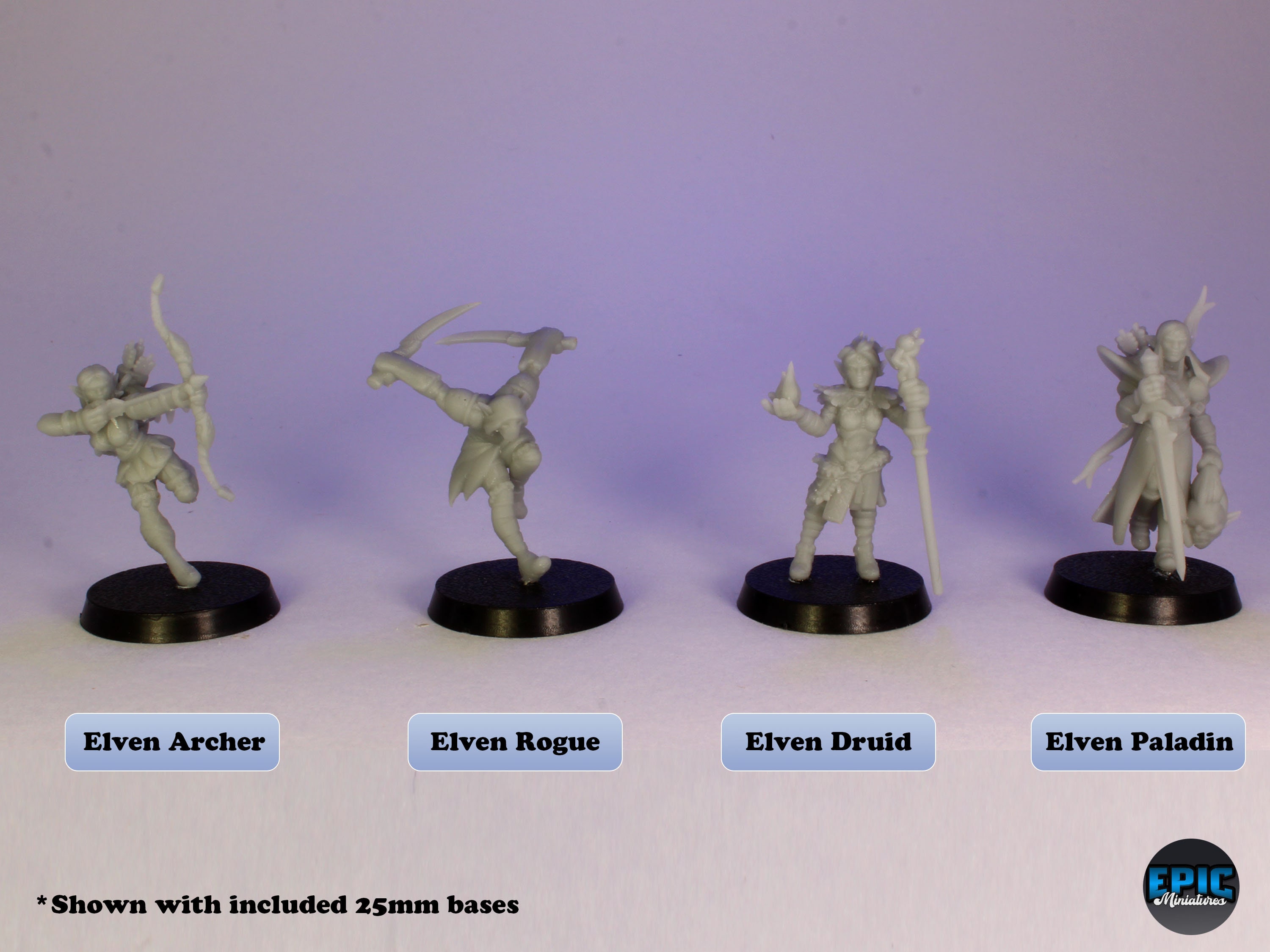 Elf Miniature Set 3D Printed Tabletop Resin Miniatures D&D - Etsy