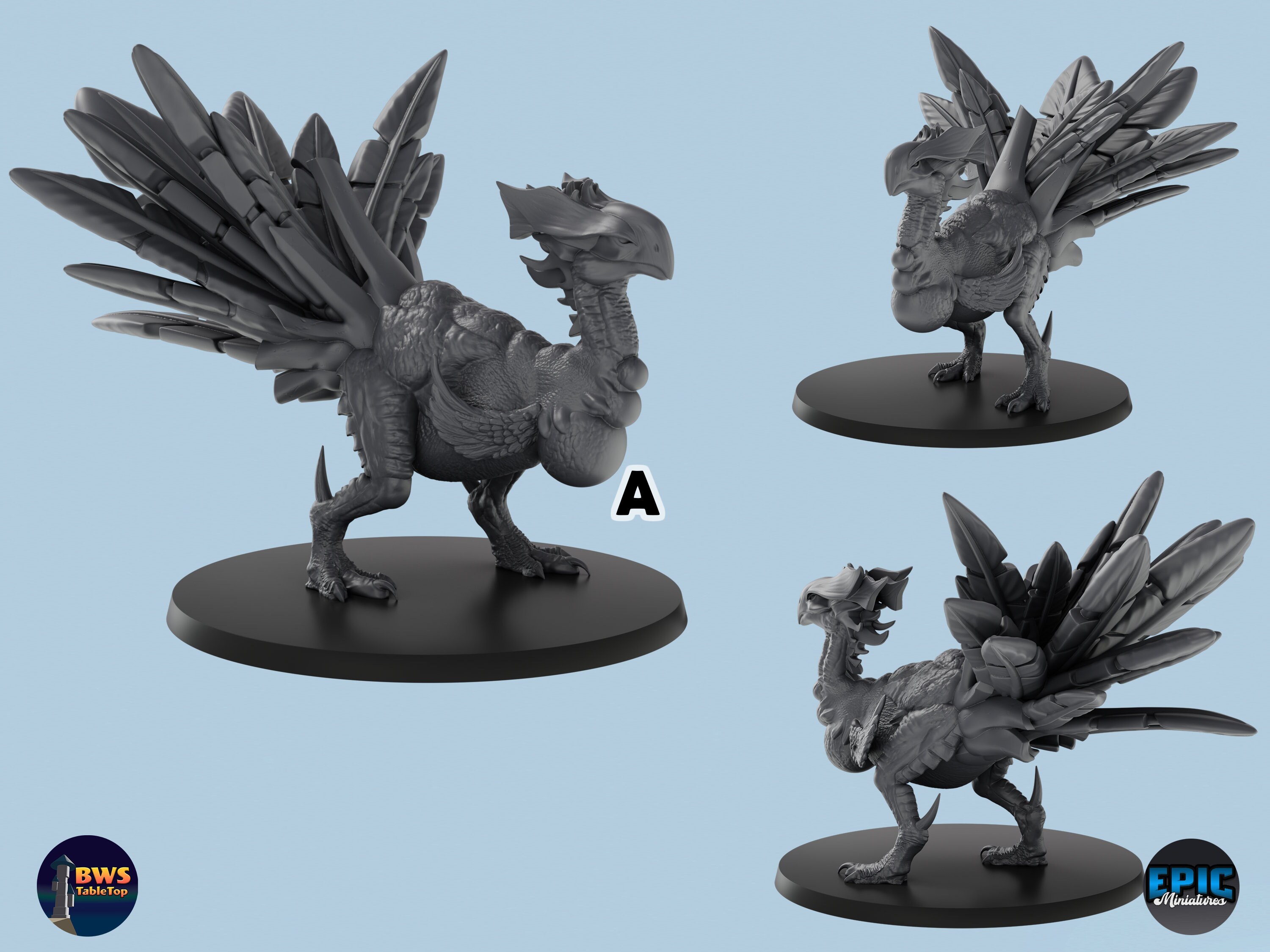 Turkey Raptor | 3 Poses | 3D Printed Tabletop Miniatures | D&D TTRPG - Etsy