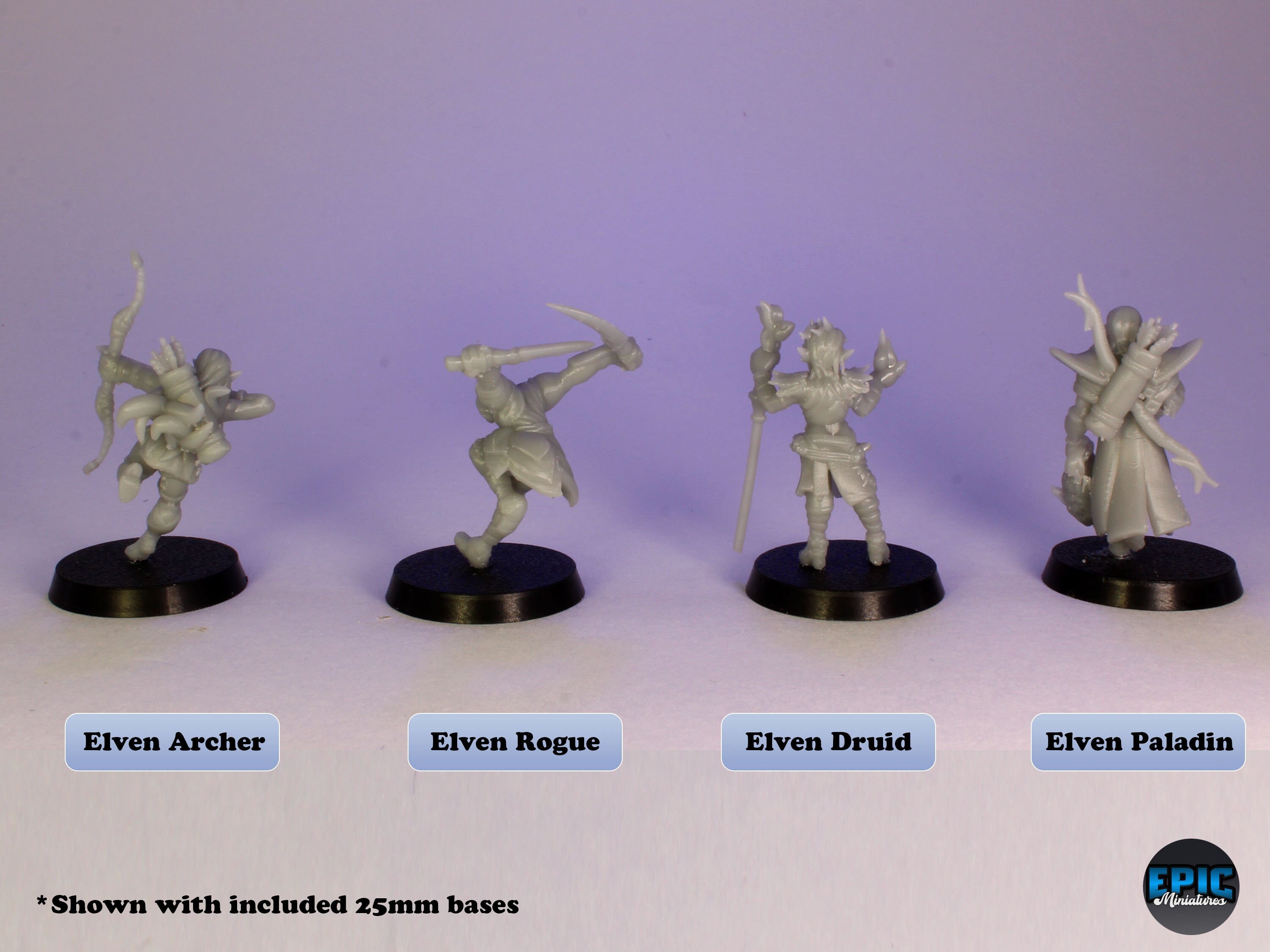Elf Miniature Set 3D Printed Tabletop Resin Miniatures D&D - Etsy