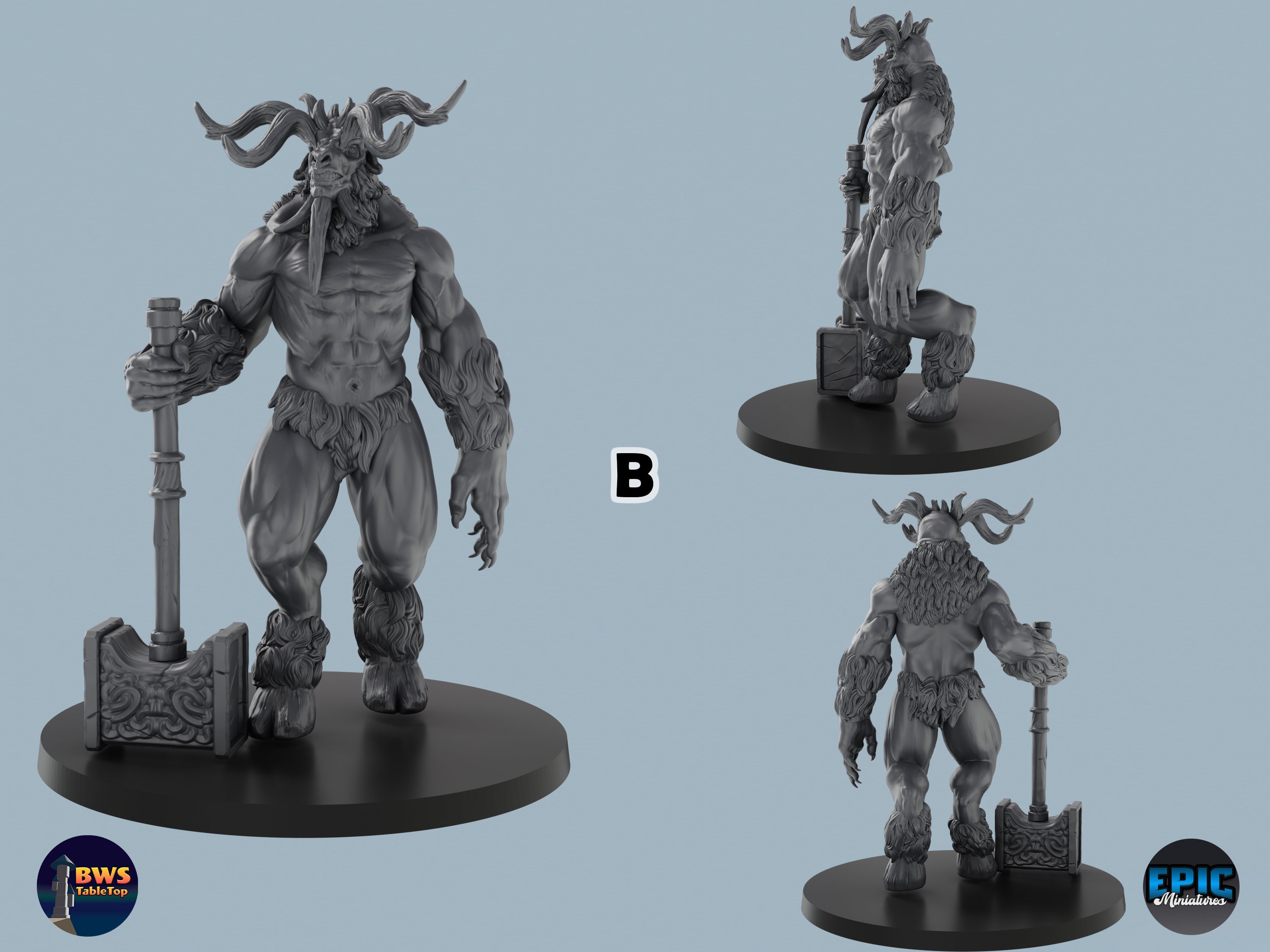 Baphomet | 2 Poses | 3D Printed Tabletop Miniatures | D&D TTRPG - Etsy