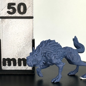 Undead Dire Wolf | 3 Poses | 3D Printed Tabletop Miniatures | D&D TTRPG ...