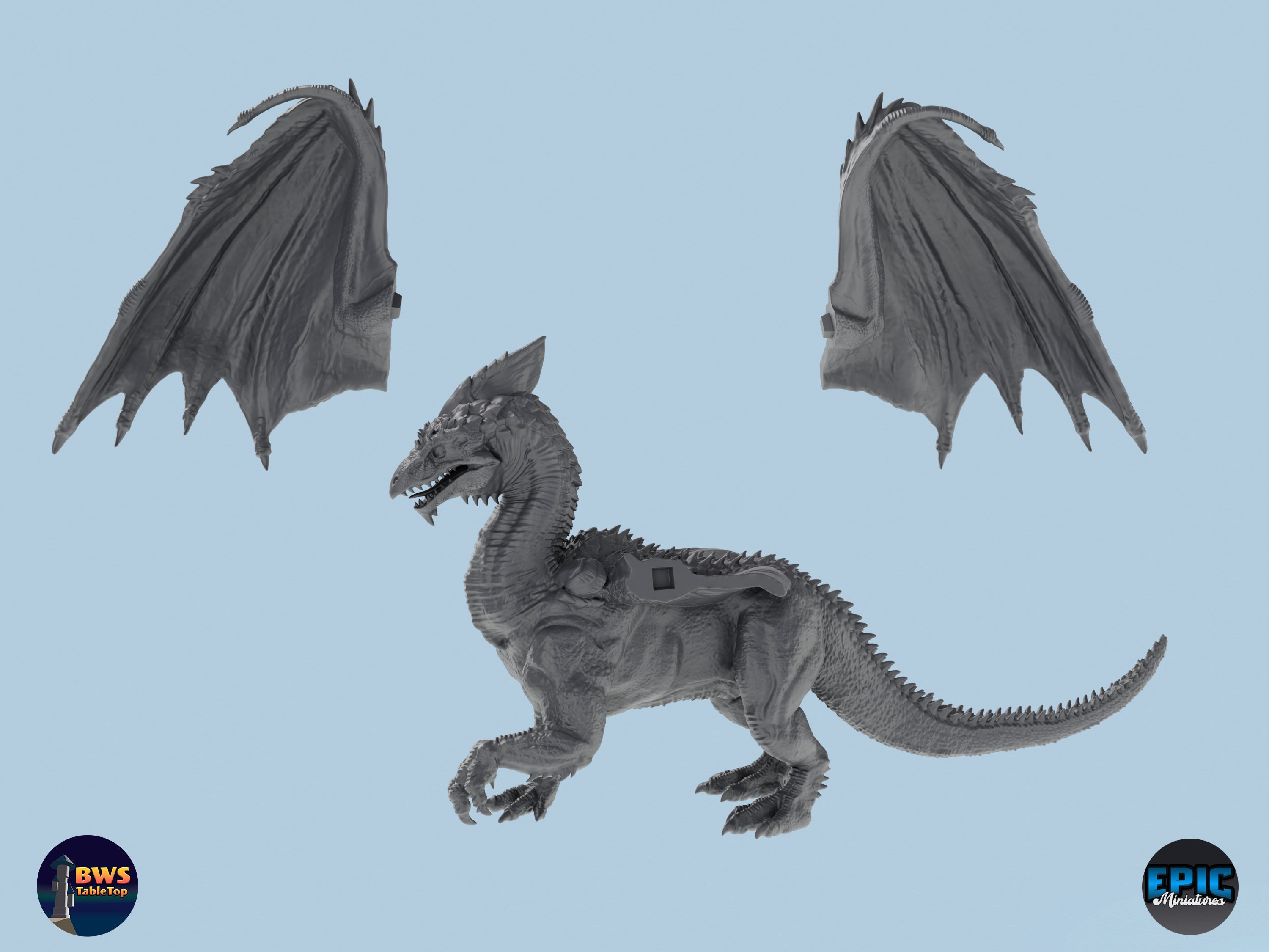 Adult White Dragon | 3D Printed Tabletop Resin Miniatures | D&D TTRPG ...