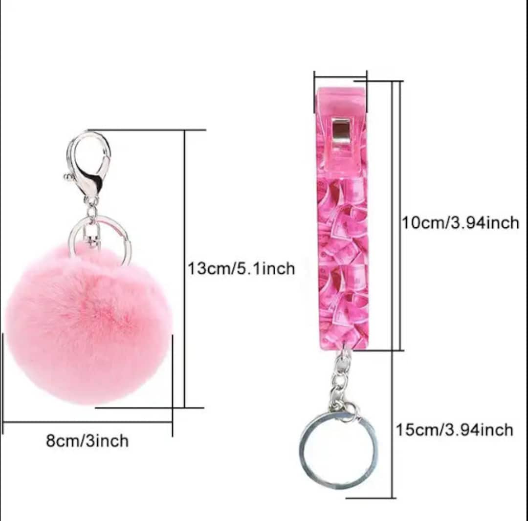 Card Grabber Keychain Pom Pom Ball for Grabbing Credit Card Clip From ...