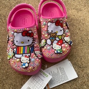 Custom Blinged Out Crocs hello Kitty Theme - Etsy