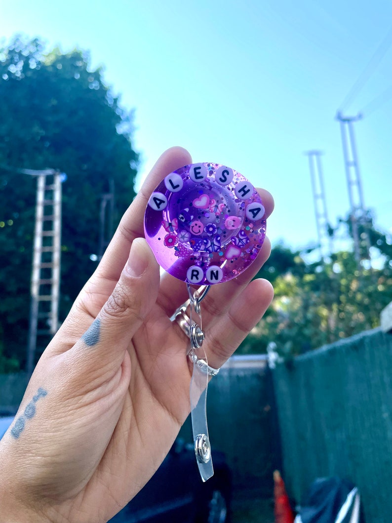 Handmade Badge Reel Custom Resin With Alligator Clip - Etsy