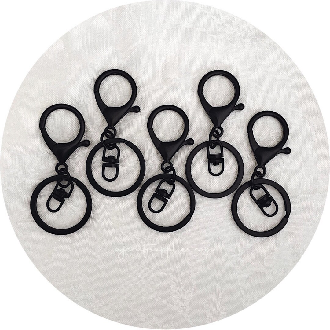 5pcs 70mm Large Lobster Keyring Clasps - Matte BLACK Macrame SUPERIOR ...