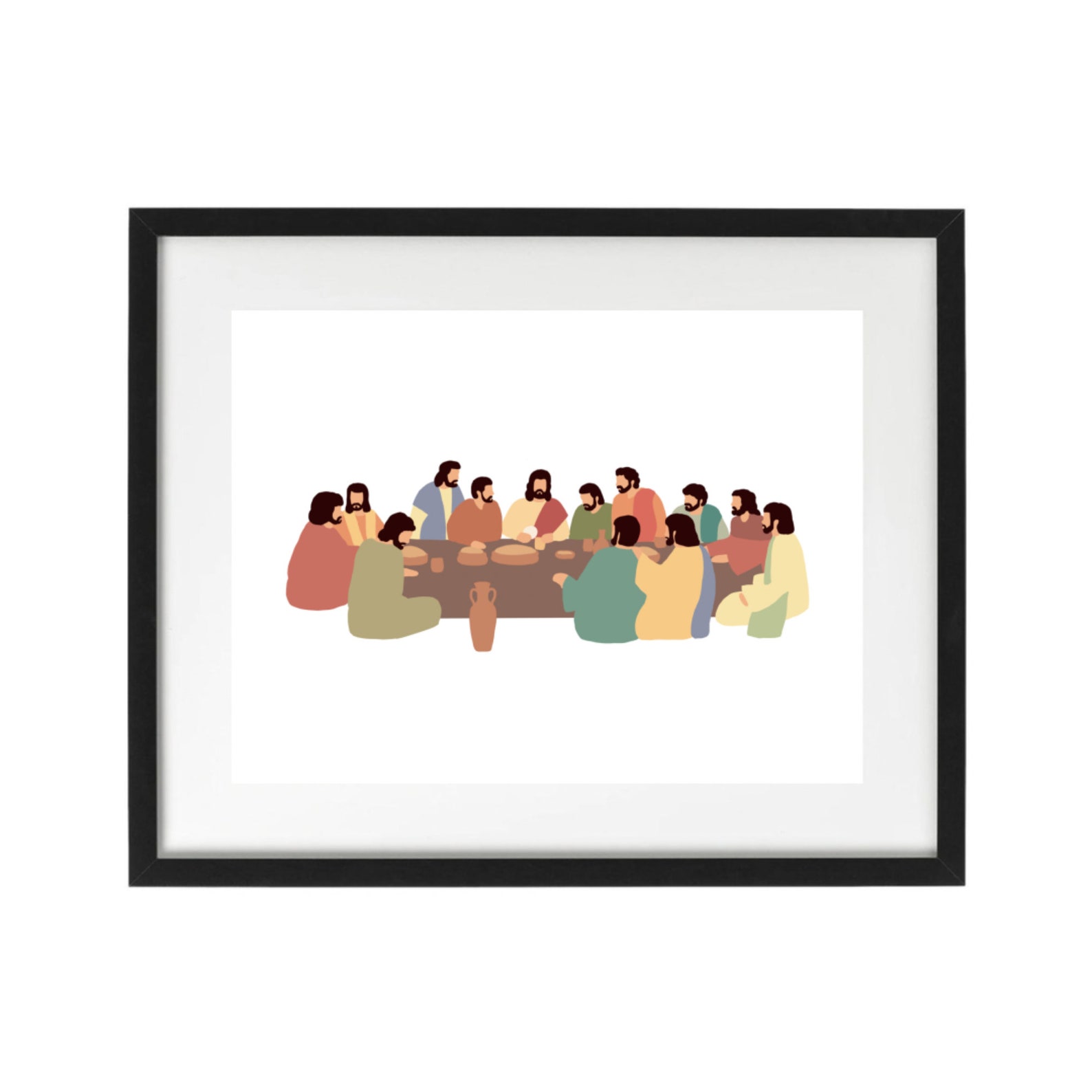 Last Supper Digital Wall Art Last Supper Minimalist Wall Art Etsy