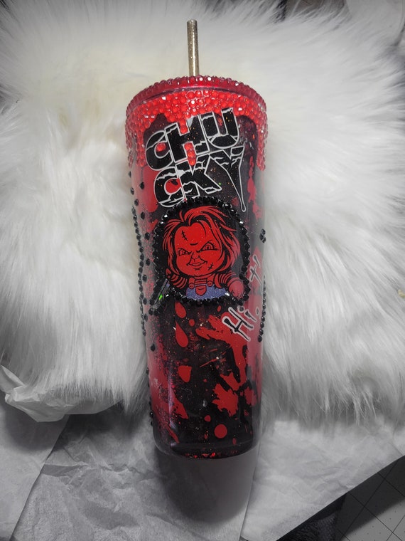 Chucky Rhinestone Tumbler Epoxy FDA Seal Chucky Cup - Etsy