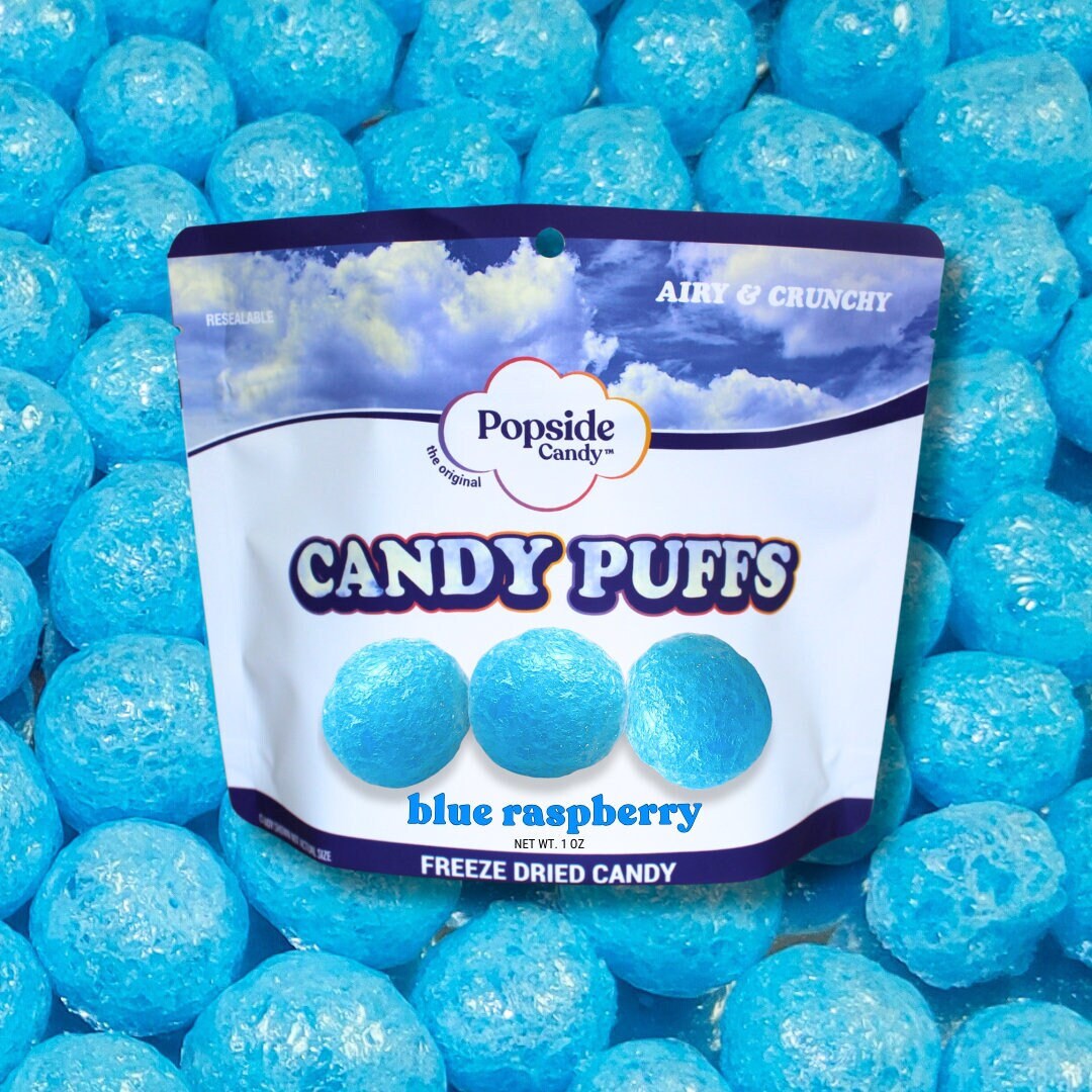 Freeze Dried Blue Raspberry Puffs 1 Oz Bag, Freeze Dried Candy, Tiktok ...