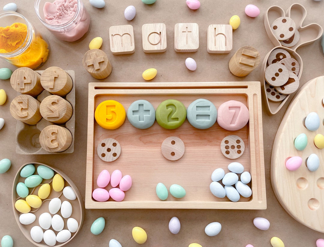 Double-sided Numbers and Symbols Wooden Stamp Set of 7, Stamps ...