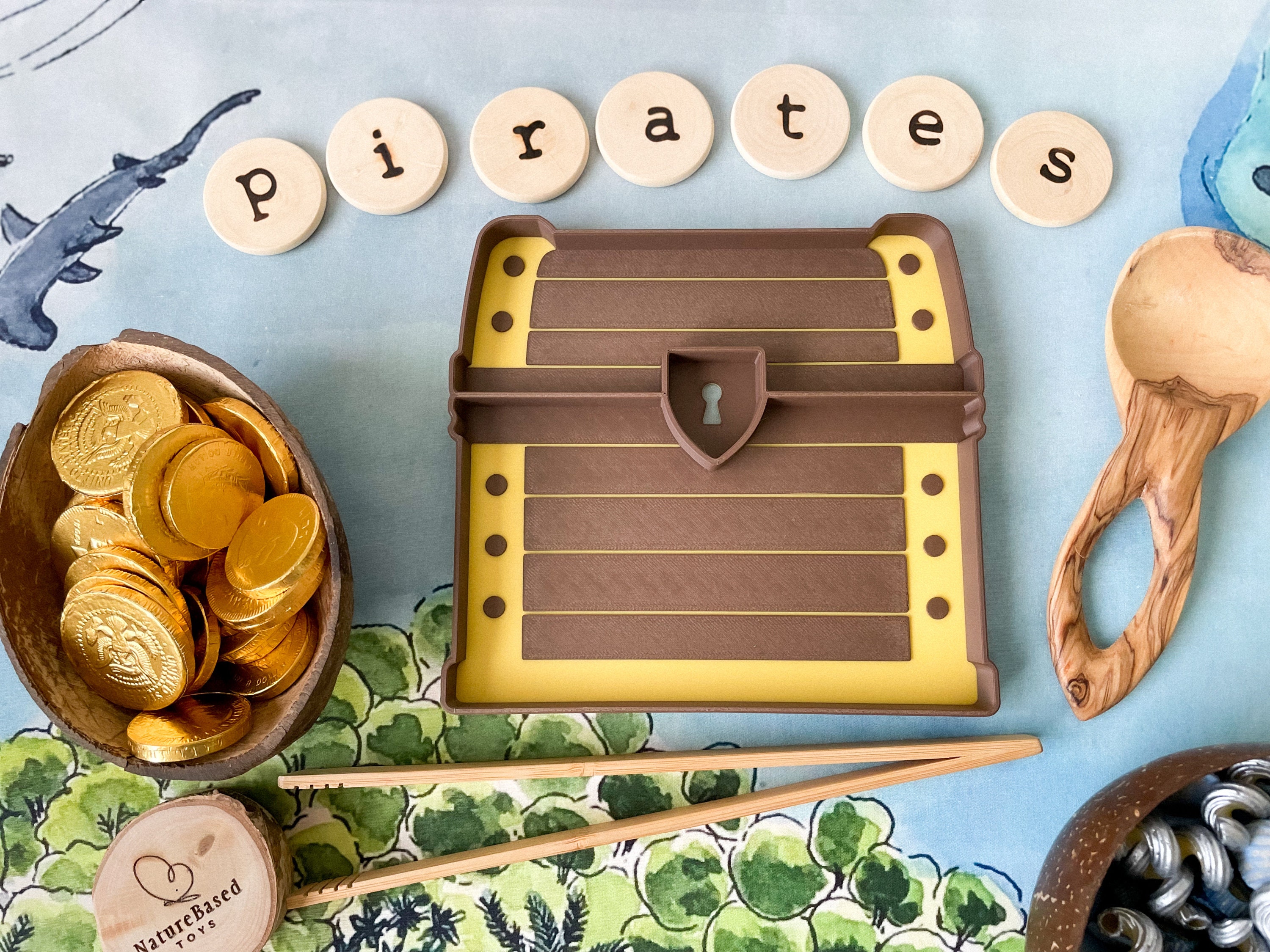 Pirate-themed Bio Trays for Sensory Play Playdough Sensory Tray Cookie ...
