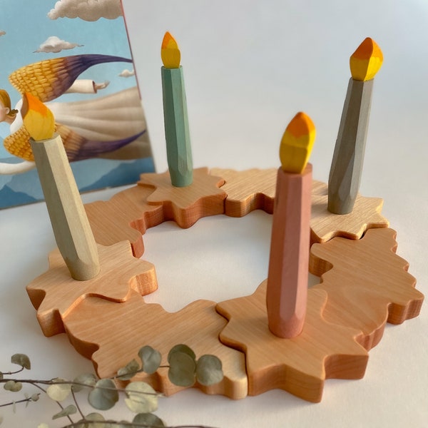 Wooden Advent Wreath - Etsy