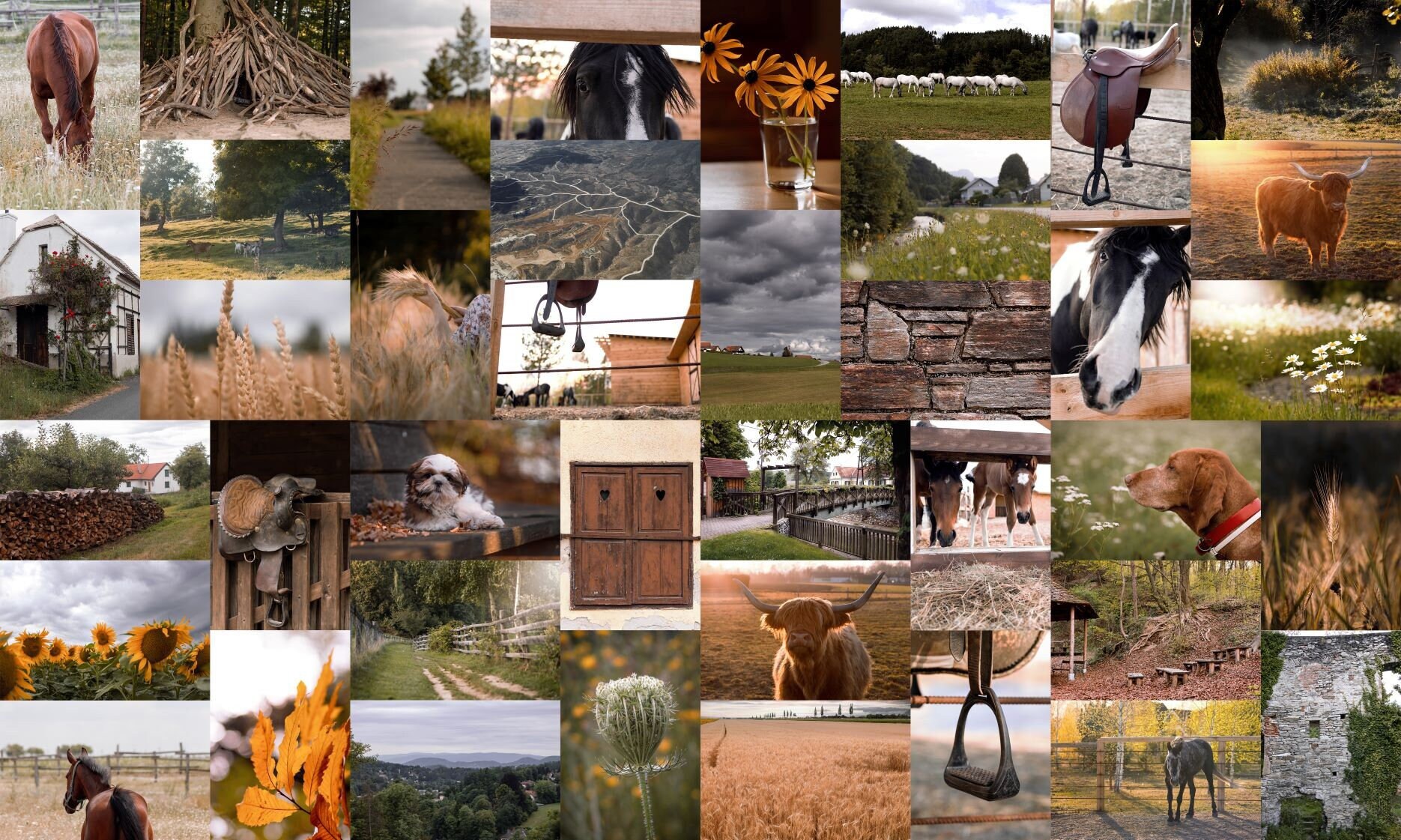 Art & Collectibles Brown Wall Collage Kit 40 Pcs Wall Kit 40 PCS Brown ...