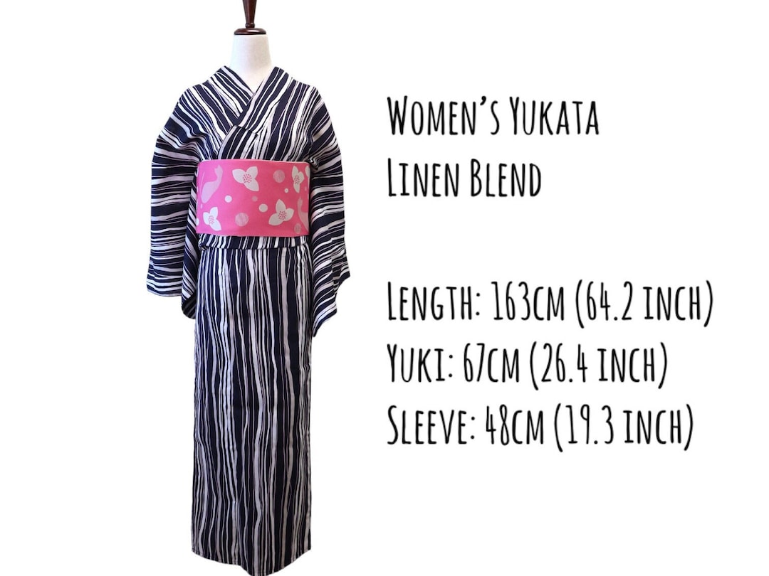 Women's Yukata Linen Blend (yukata Only, Not Obi Included) W23-3 - Etsy