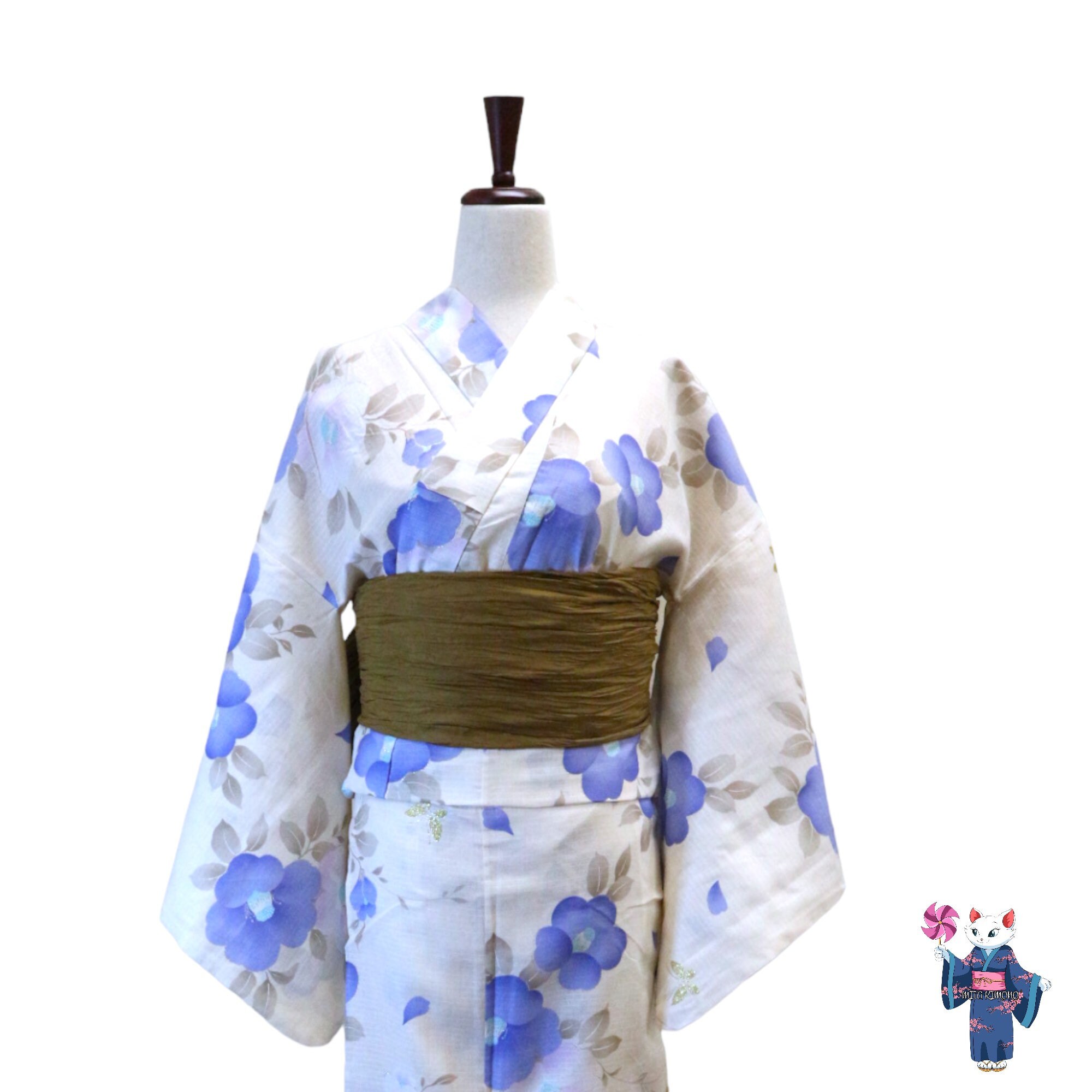 Women's Premium Yukata With Gold Glitter Obi Included - Etsy