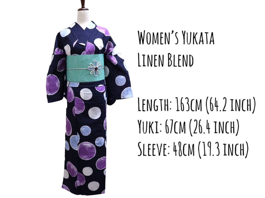 Women's Yukata Linen Blend (yukata Only, Not Obi Included) W23-28 - Etsy
