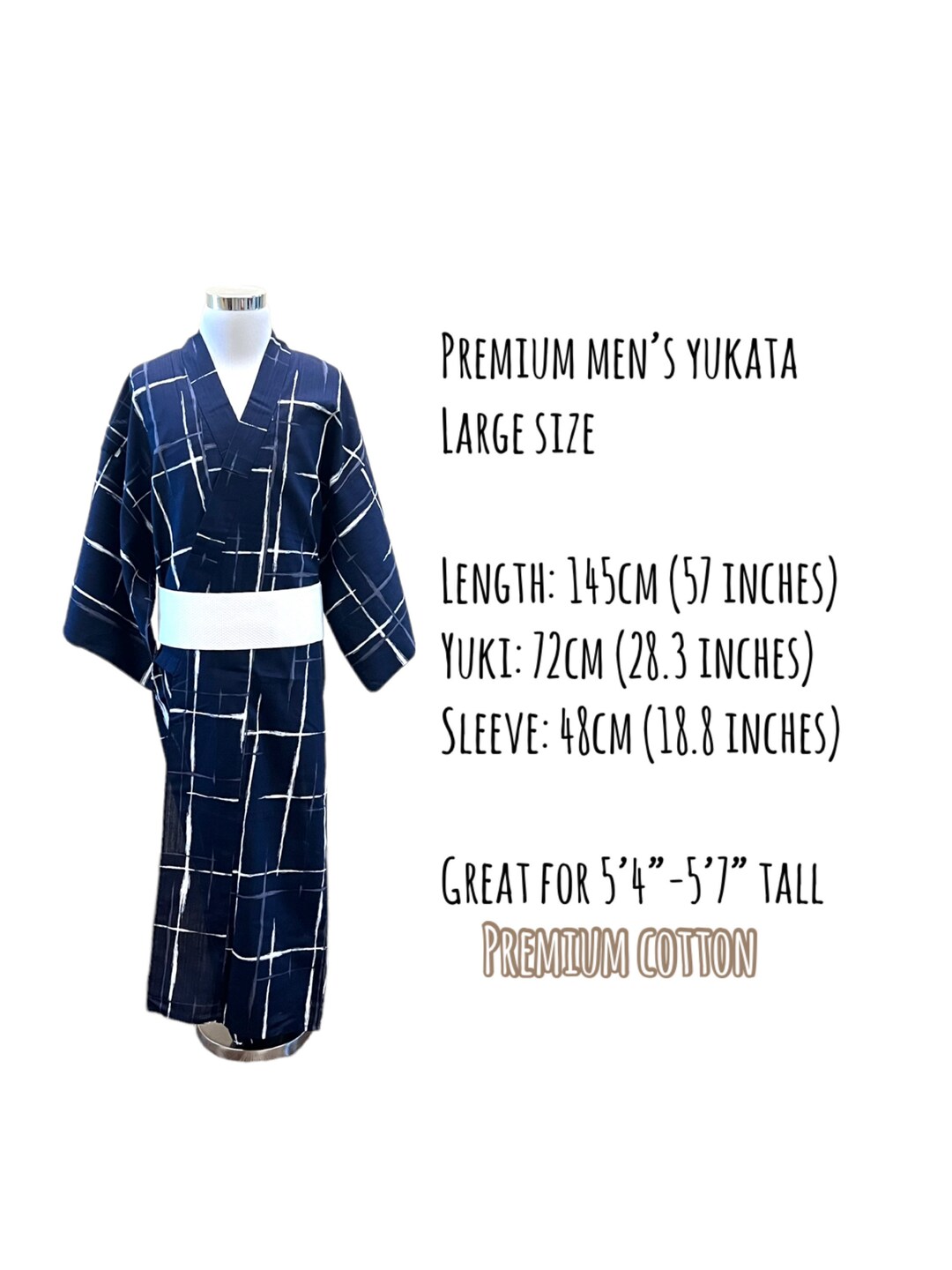 Large Premium Men's Yukata (yukata Only Not Obi Included) MP22-8 - Etsy