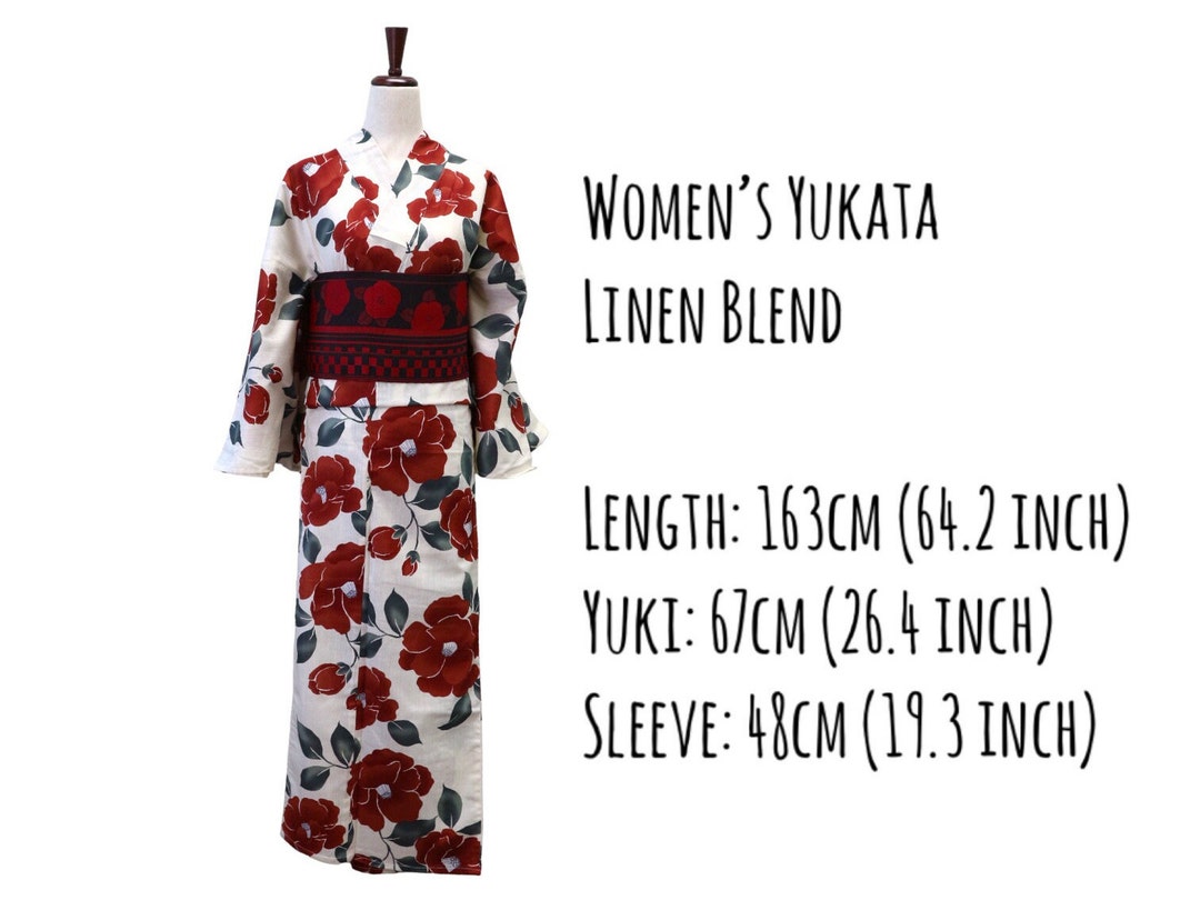 Women's Yukata Linen Blend (yukata Only, Not Obi Included) W23-11 - Etsy
