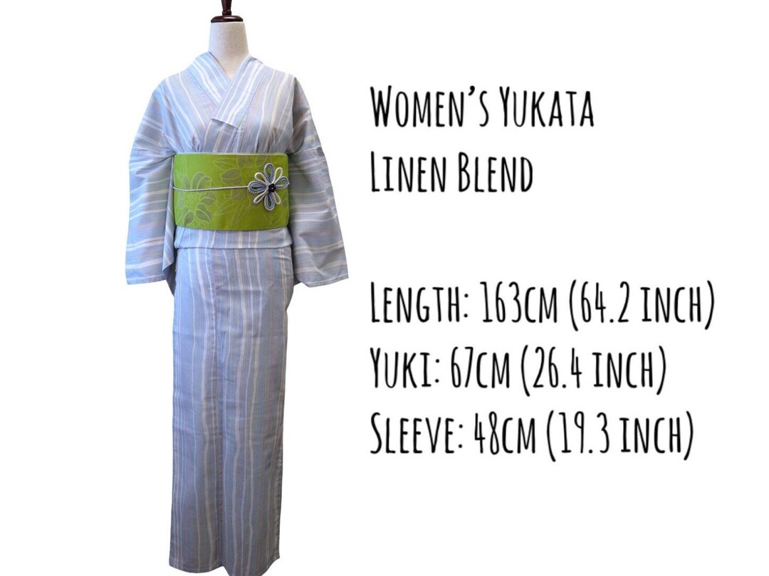 Women's Yukata Linen Blend (yukata Only, Not Obi Included) W23-2 - Etsy