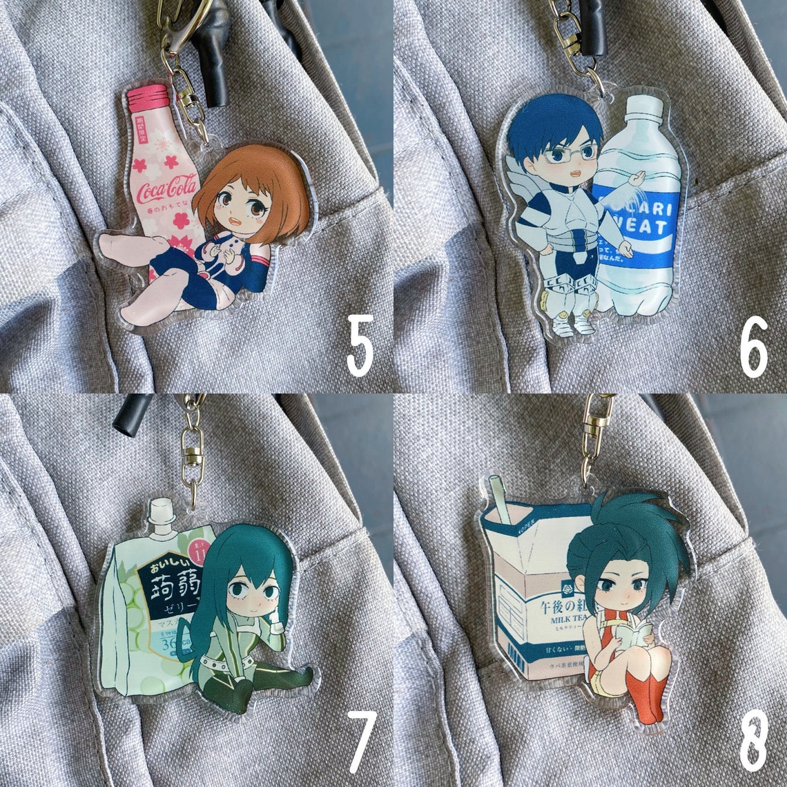 Class 1A Hero Academia Shoto Keychain Kawaii Anime Acrylic - Etsy
