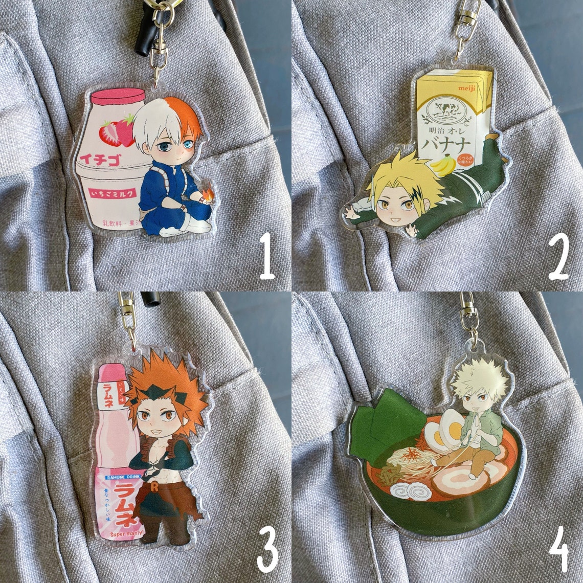 Class 1A Hero Academia Shoto Keychain Kawaii Anime Acrylic - Etsy